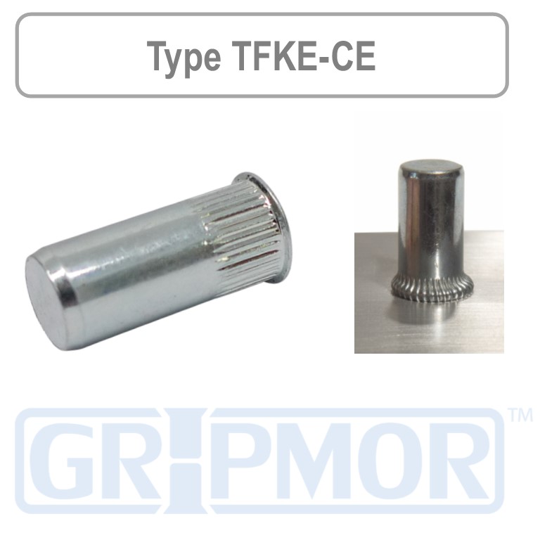 Reduced Csk Head, Knurled Body Rivet Nut, Metric Hole, Closed End ...