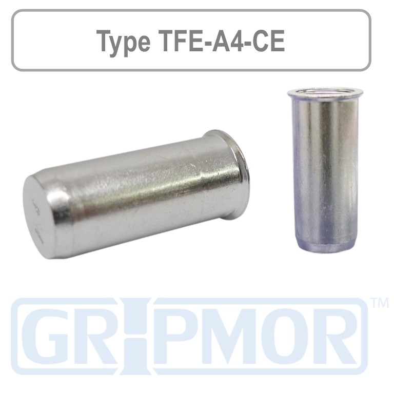 Reduced Head, Closed End Rivet Nut, A4 Stainless Steel - Normandy Fasteners